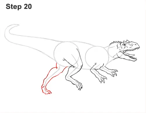 How to Draw an Allosaurus Dinosaur