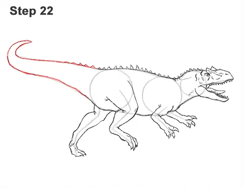 How to Draw an Allosaurus Dinosaur