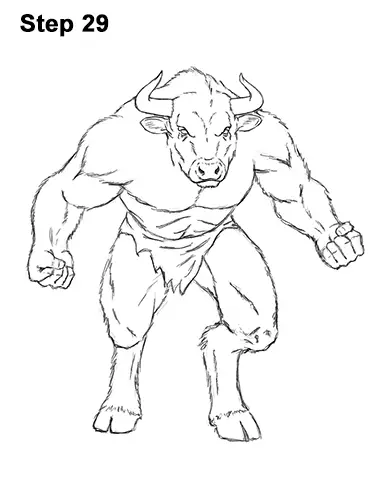 Simple Minotaur Drawings