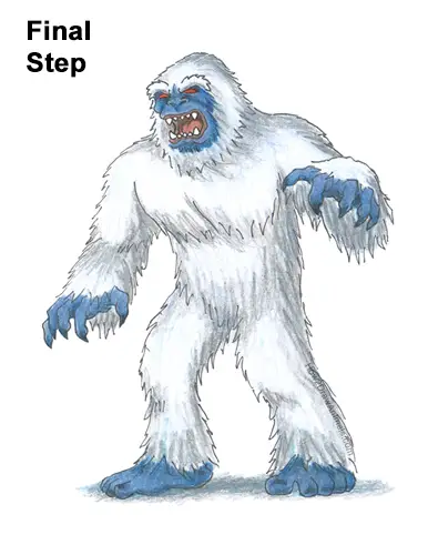 How to Draw a Yeti (Abominable Snowman) VIDEO & Step-by-Step Pictures
